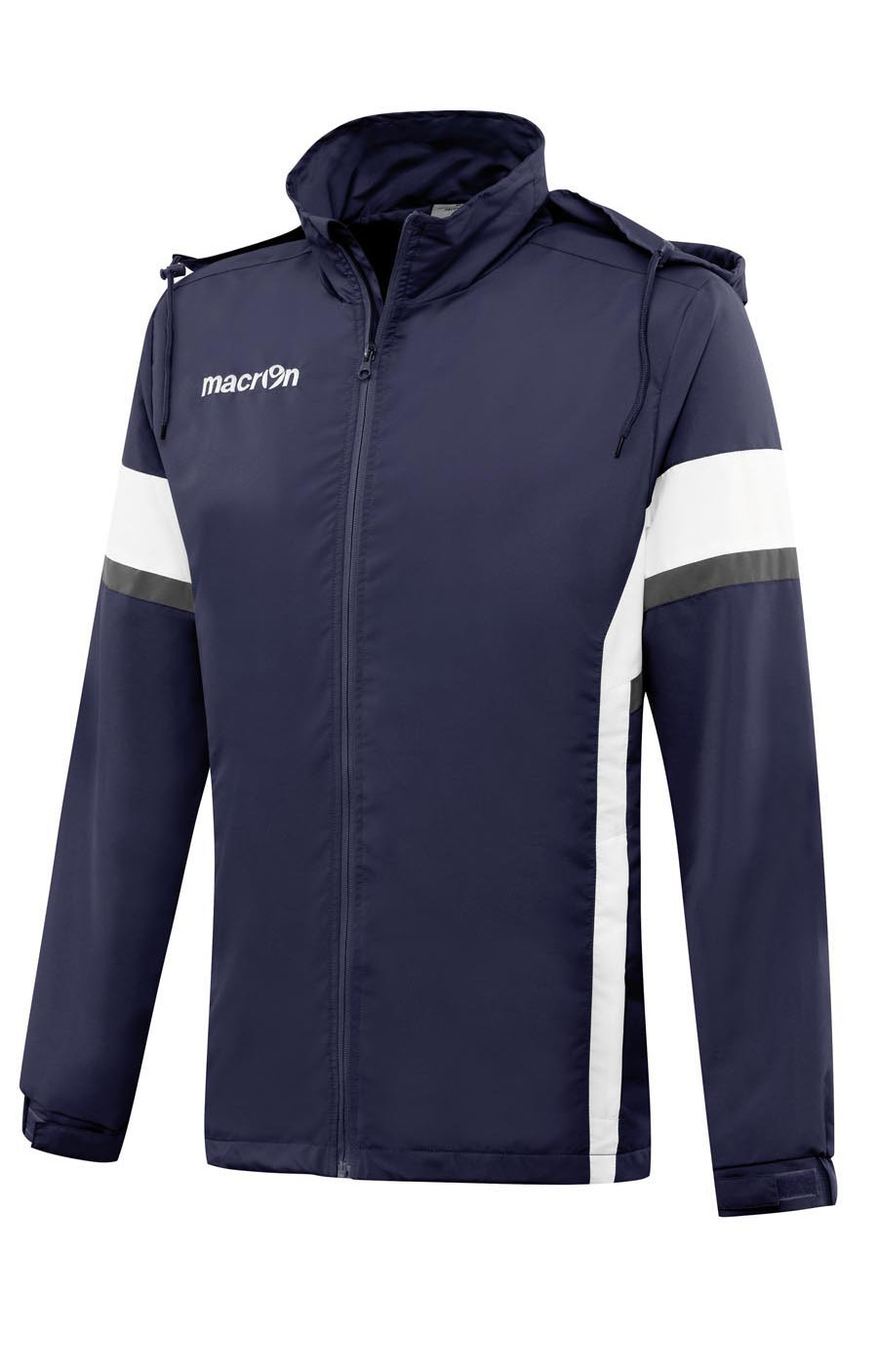 NAVY/WHITE Worth Rain Jacket | Macron Sports Hub West Midlands